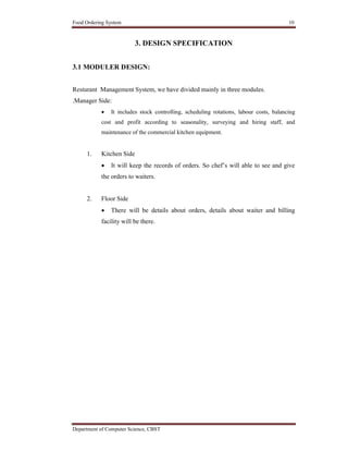 Food ordering System | PDF