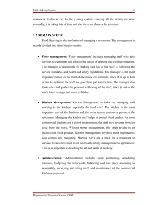 Food ordering System | PDF