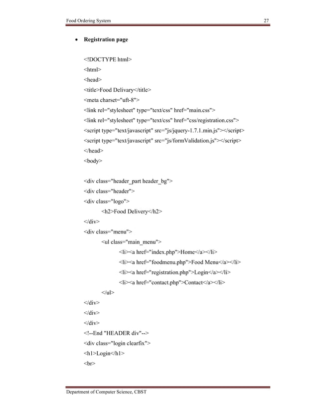 Food ordering System | PDF