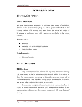 Food ordering System | PDF