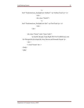 Food ordering System | PDF