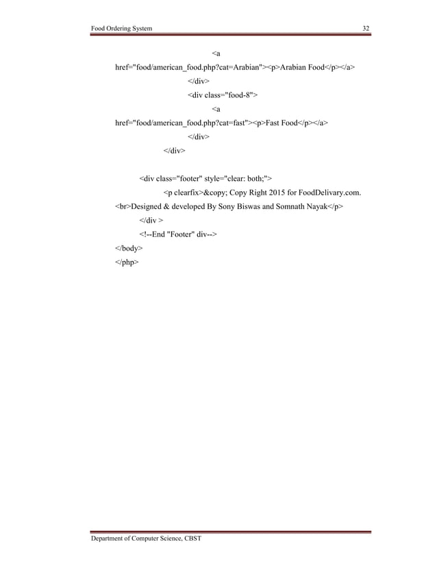 Food ordering System | PDF