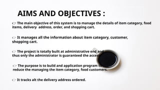 Food Ordering Project for university project | PPTX