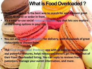Food overloaded Android App, Final Marketing Presentation | PPT