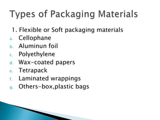 Food packaging | PPTX | Food & Drink