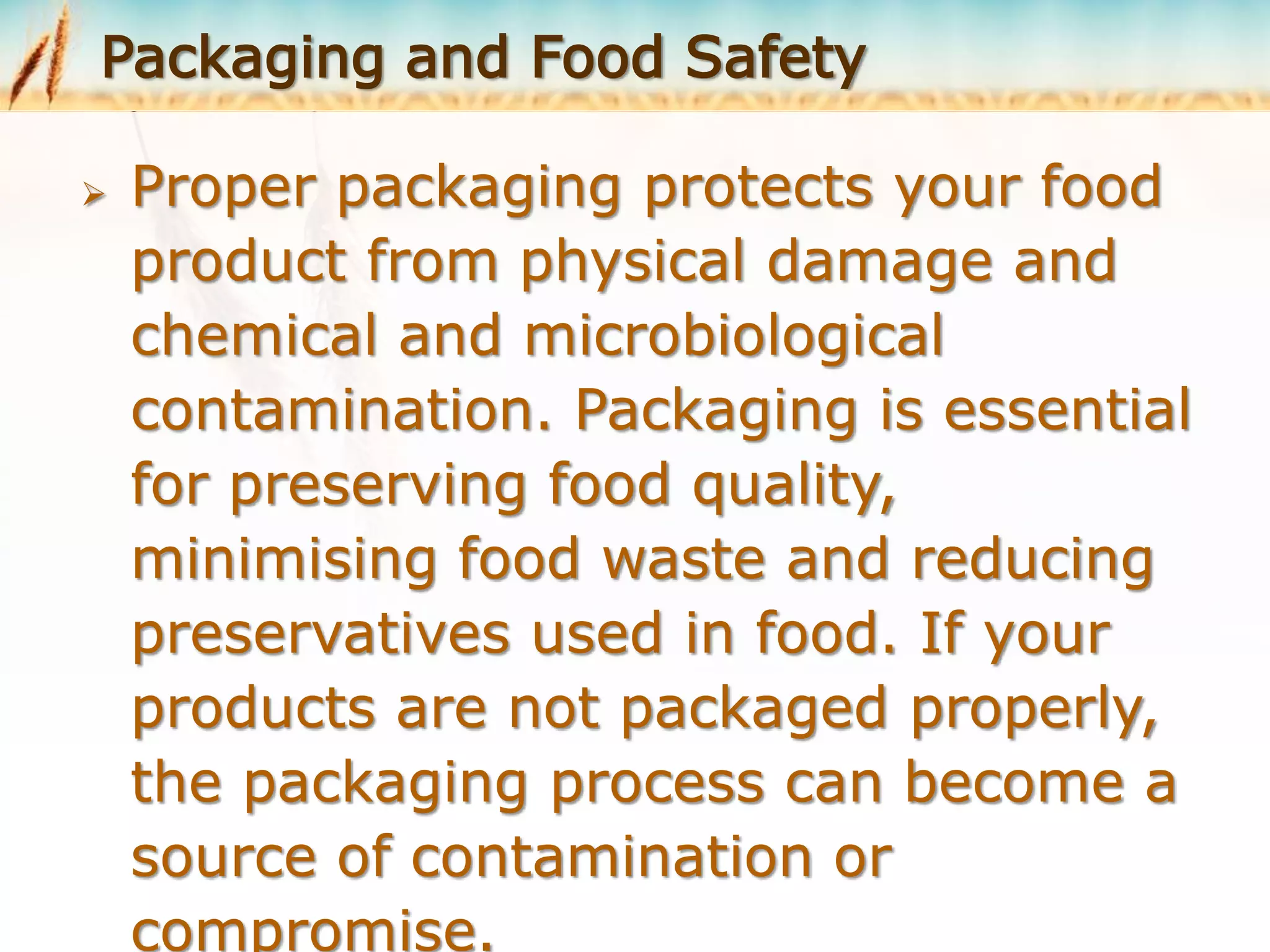 Food packaging presentation | PPTX