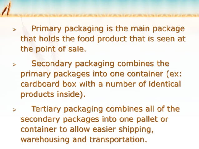 Food packaging presentation | PPTX
