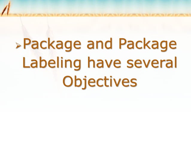 Food packaging presentation | PPTX