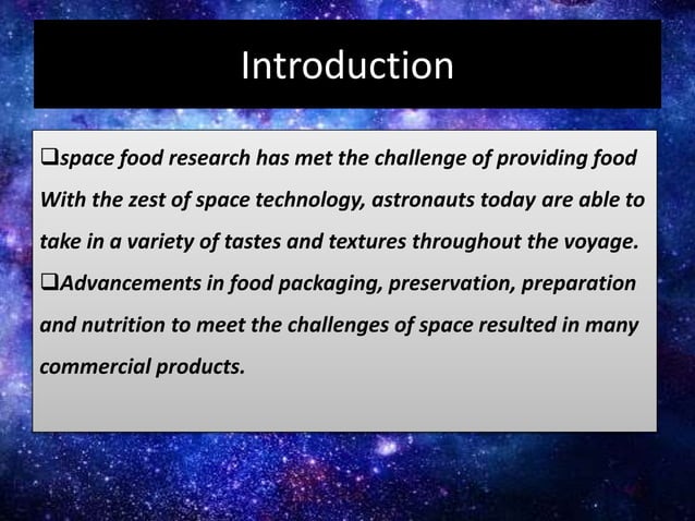 Food packaging .. space food | PPTX