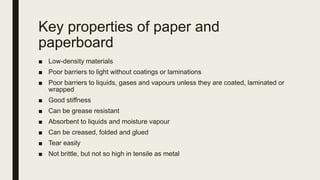 Food packaging properties and benefits | PPTX