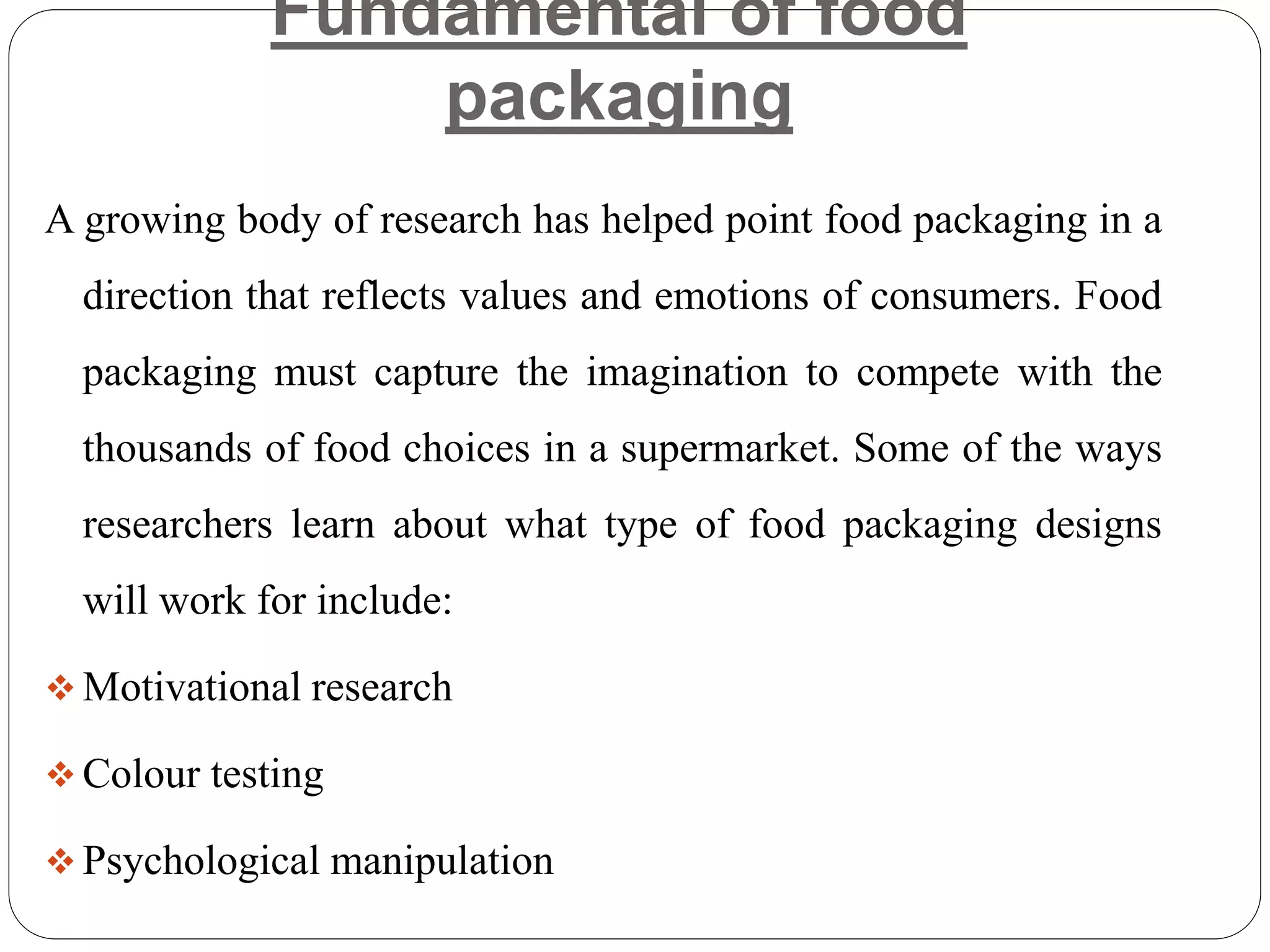 Food packaging | PPTX
