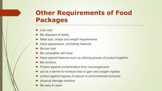 food packaging.pptx | Chemistry | Science