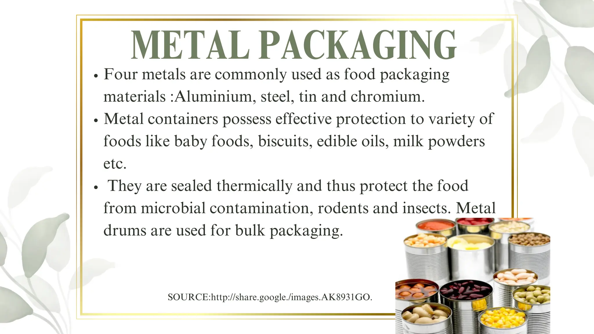 Food Packaging, importance, principle, types. | PDF