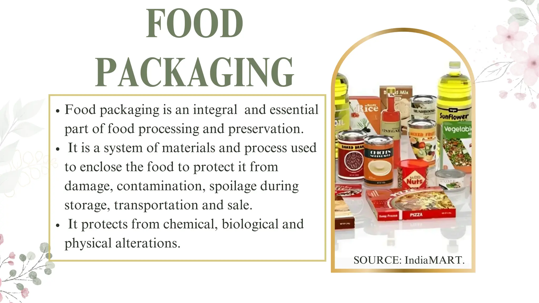 Food Packaging, importance, principle, types. | PDF