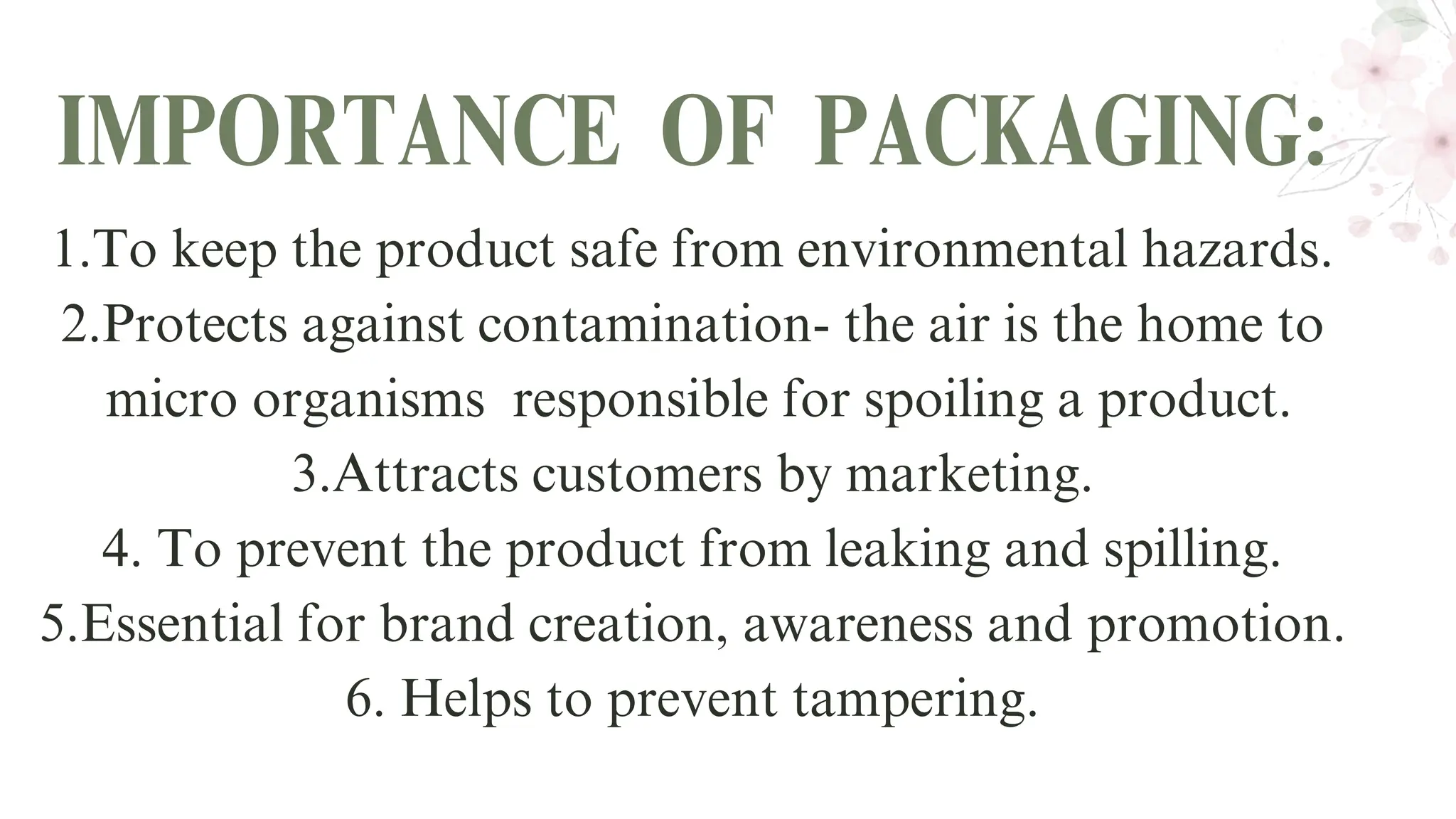 Food Packaging, importance, principle, types. | PDF
