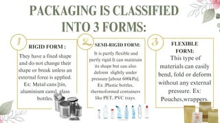 Food Packaging, importance, principle, types. | PDF