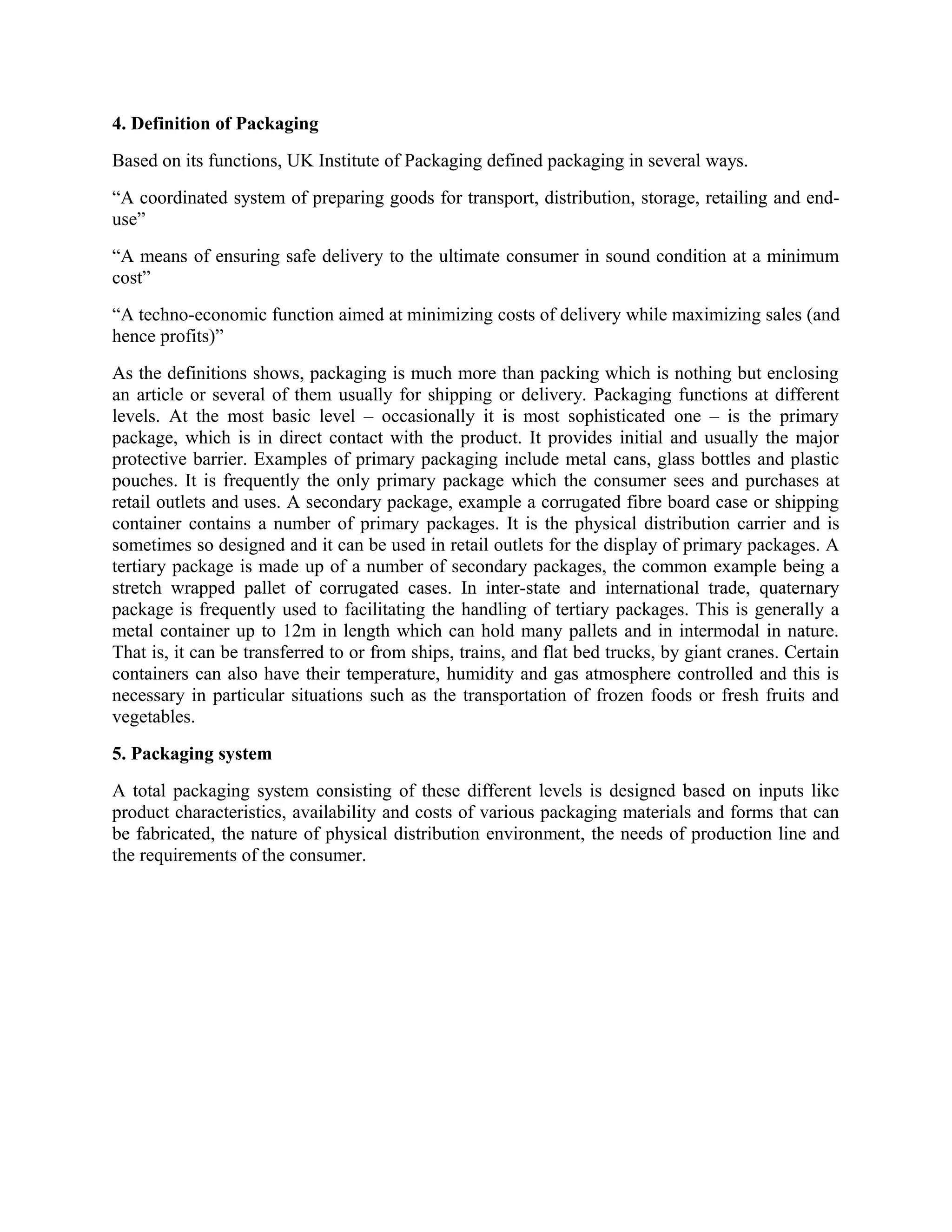 Food packaging and labelling | DOC