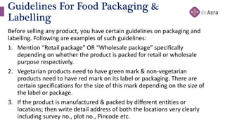 Food Labeling Requirements | Food Packaging Guidelines | PPTX