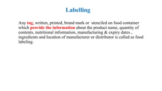 Food Packaging types and methods of food labeling.pptx