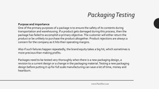 Food Packaging Testing Equipment | PPTX