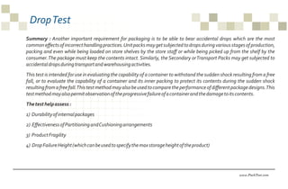 Food Packaging Testing Equipment by PackTest | PDF