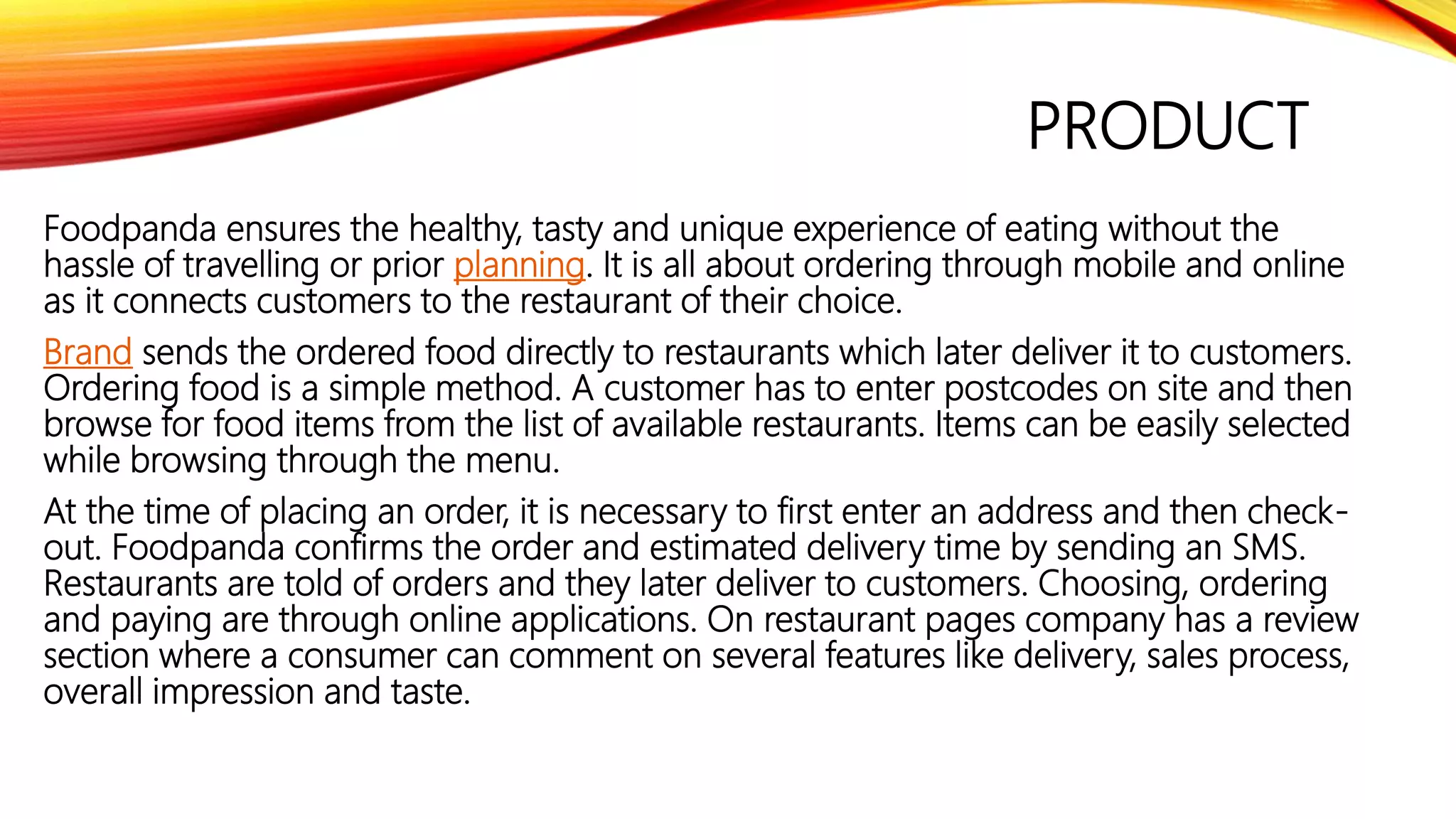 Food panda | PPTX | Food Industry | Industries