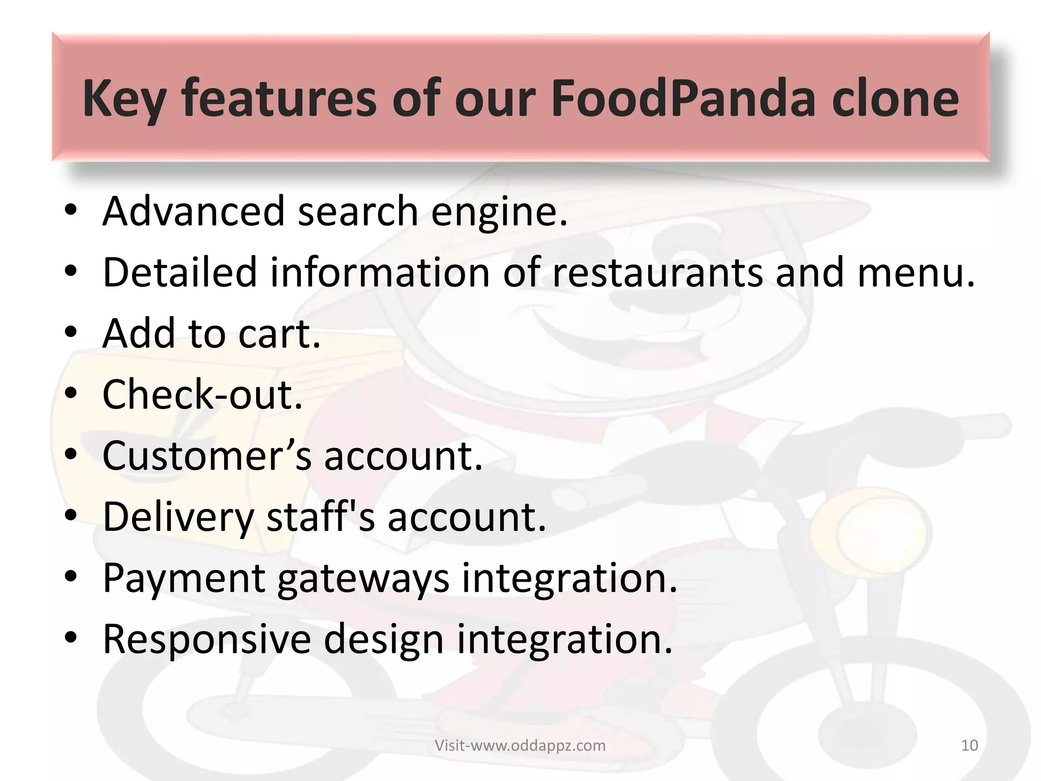 Foodpanda clone script - ready made solution | PPT