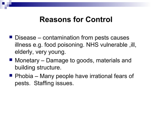 Common Food Pests and Their Control | PPT | Infectious Diseases ...