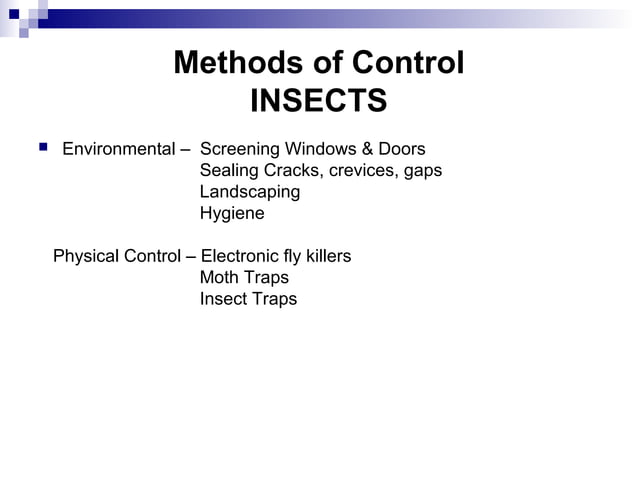Common Food Pests and Their Control | PPT | Infectious Diseases ...