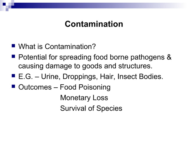 Common Food Pests and Their Control | PPT | Infectious Diseases ...