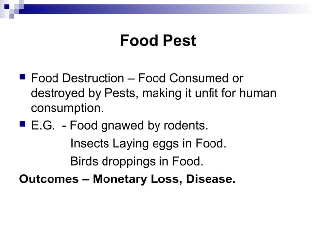 Common Food Pests and Their Control | PPT | Infectious Diseases ...