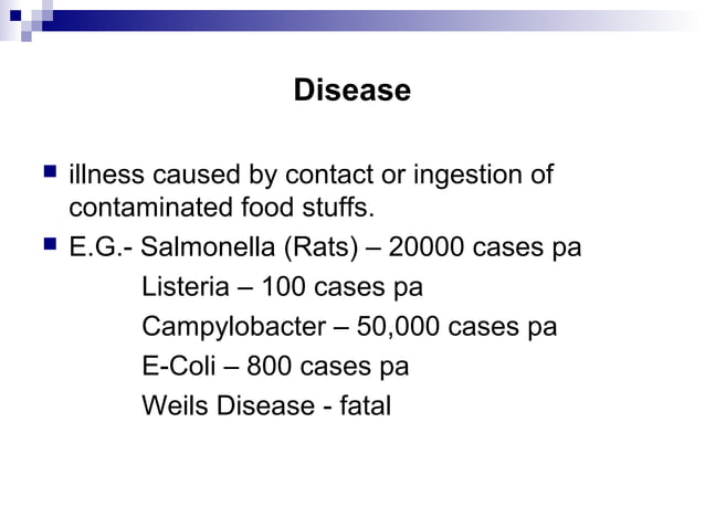 Common Food Pests and Their Control | PPT | Infectious Diseases ...
