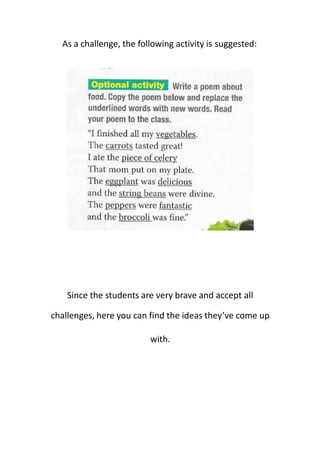 Food poems 19 20 | PPTX