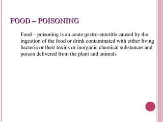 Food – poisoning | PPT