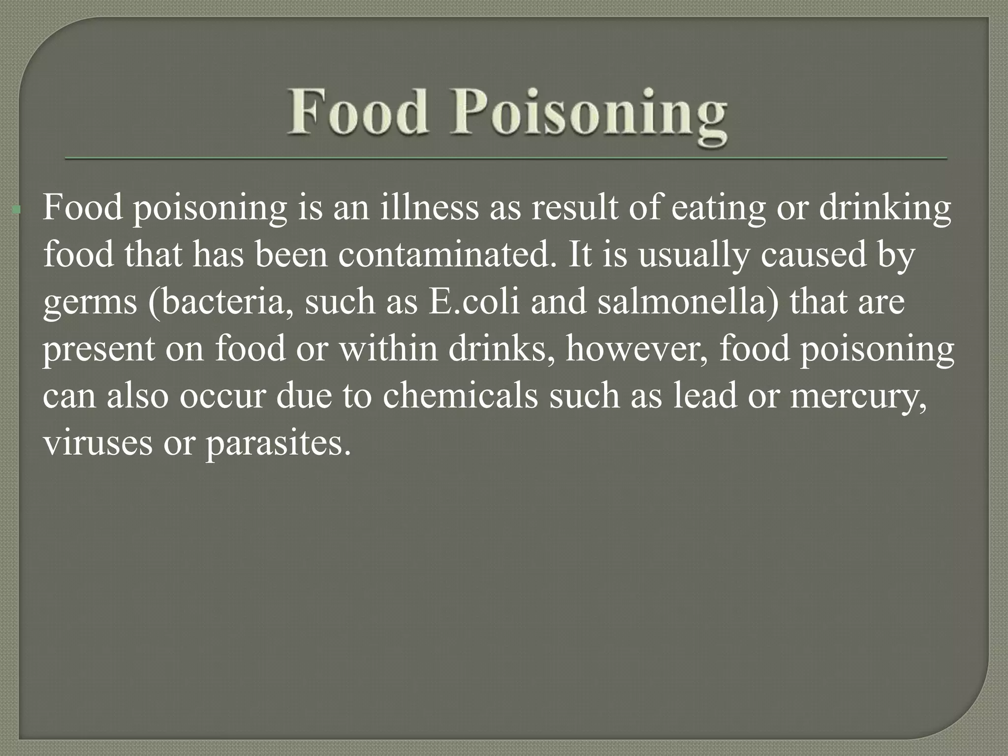 Food poisoning | PPTX