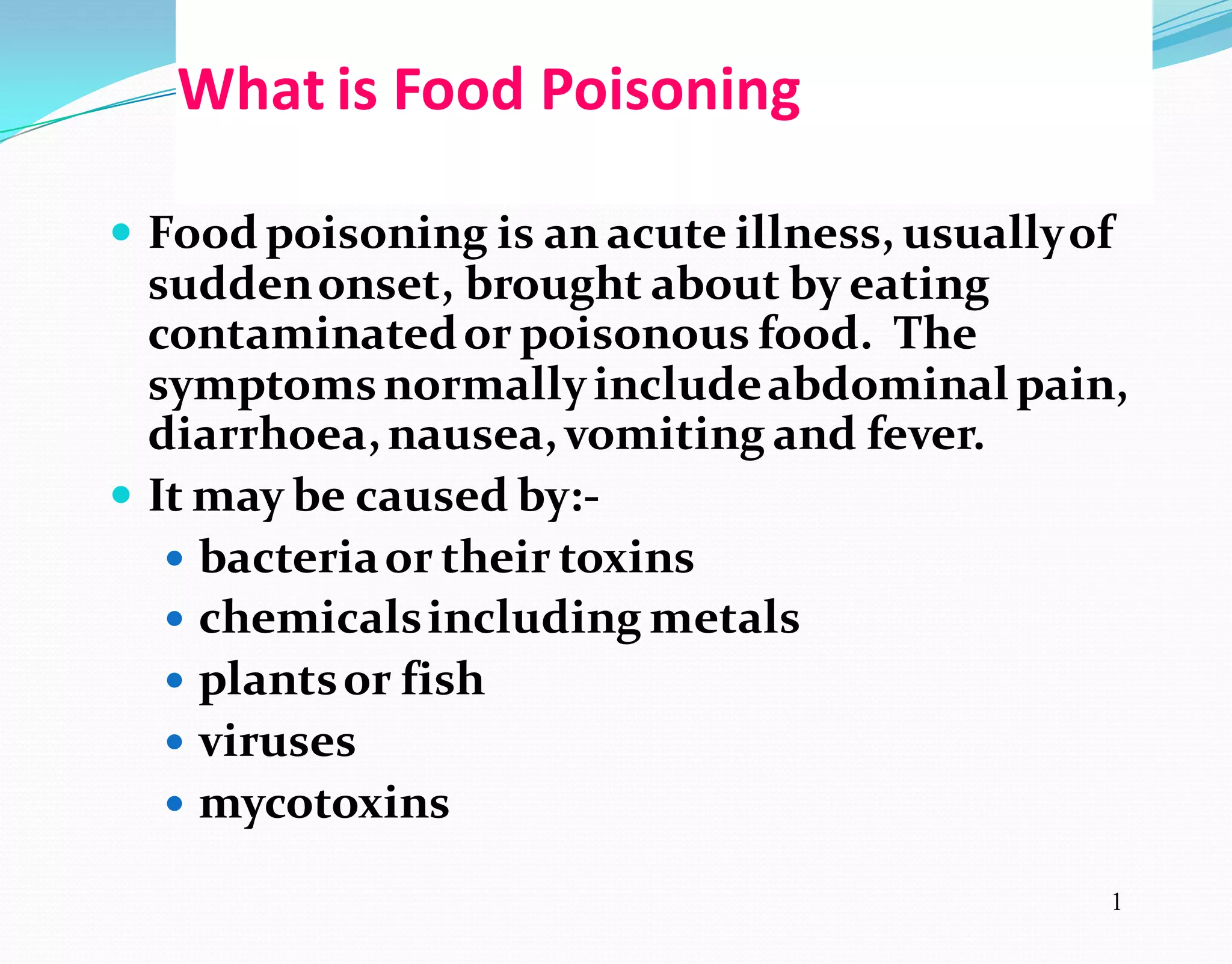 Food poisoning | PDF