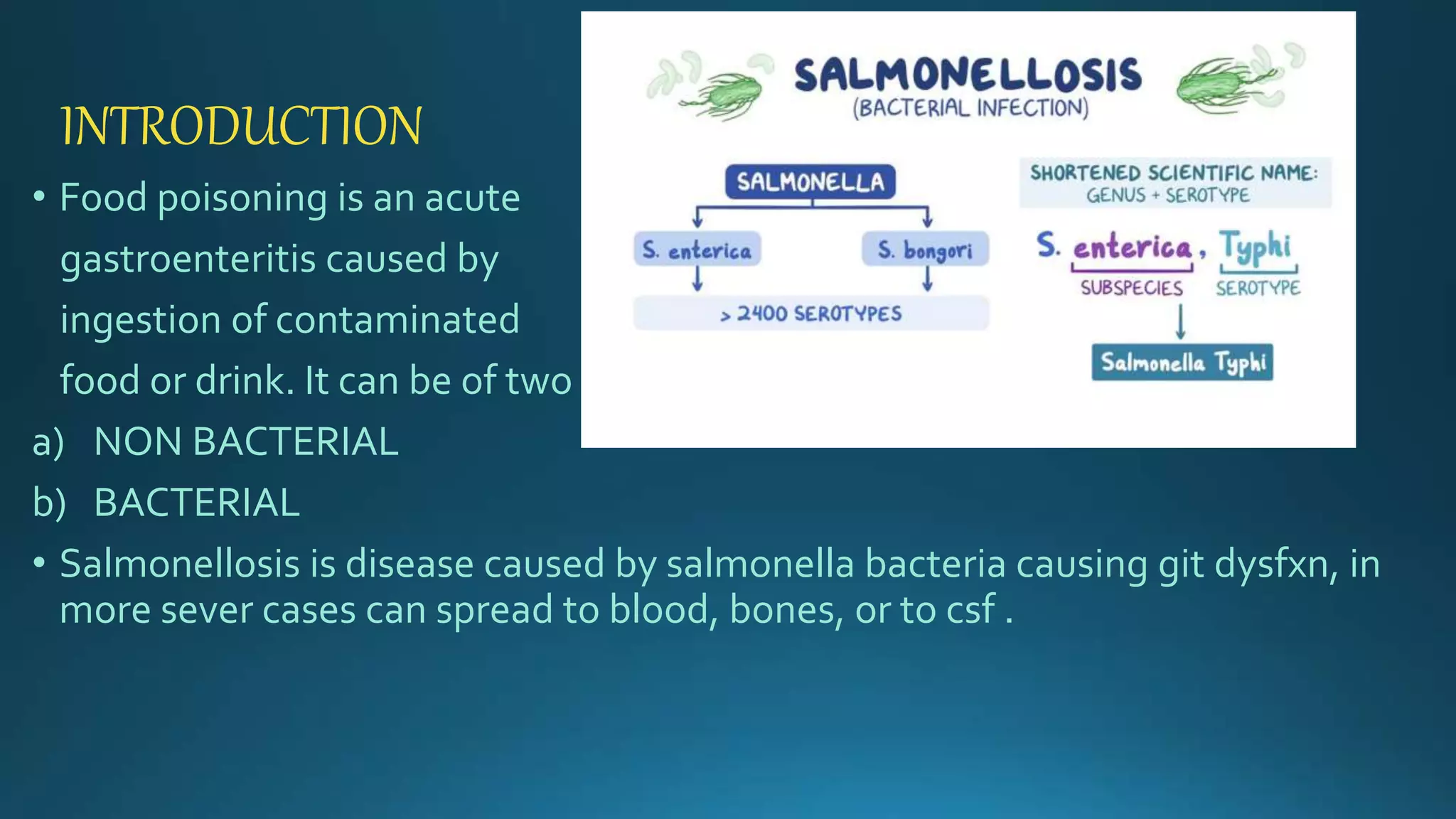 Food poisoning and salmonellosis | PPTX