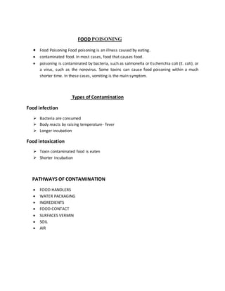 Food poisoning assignment | DOCX