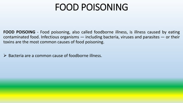 Food poisoning presentation | PPTX