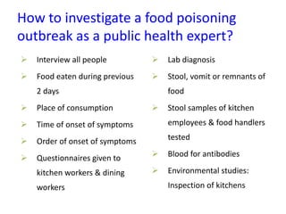 Food poisoning - A public health perspective | PPTX