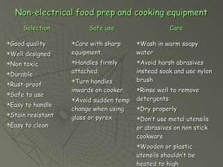 Food preparation and cooking equipment | PPT