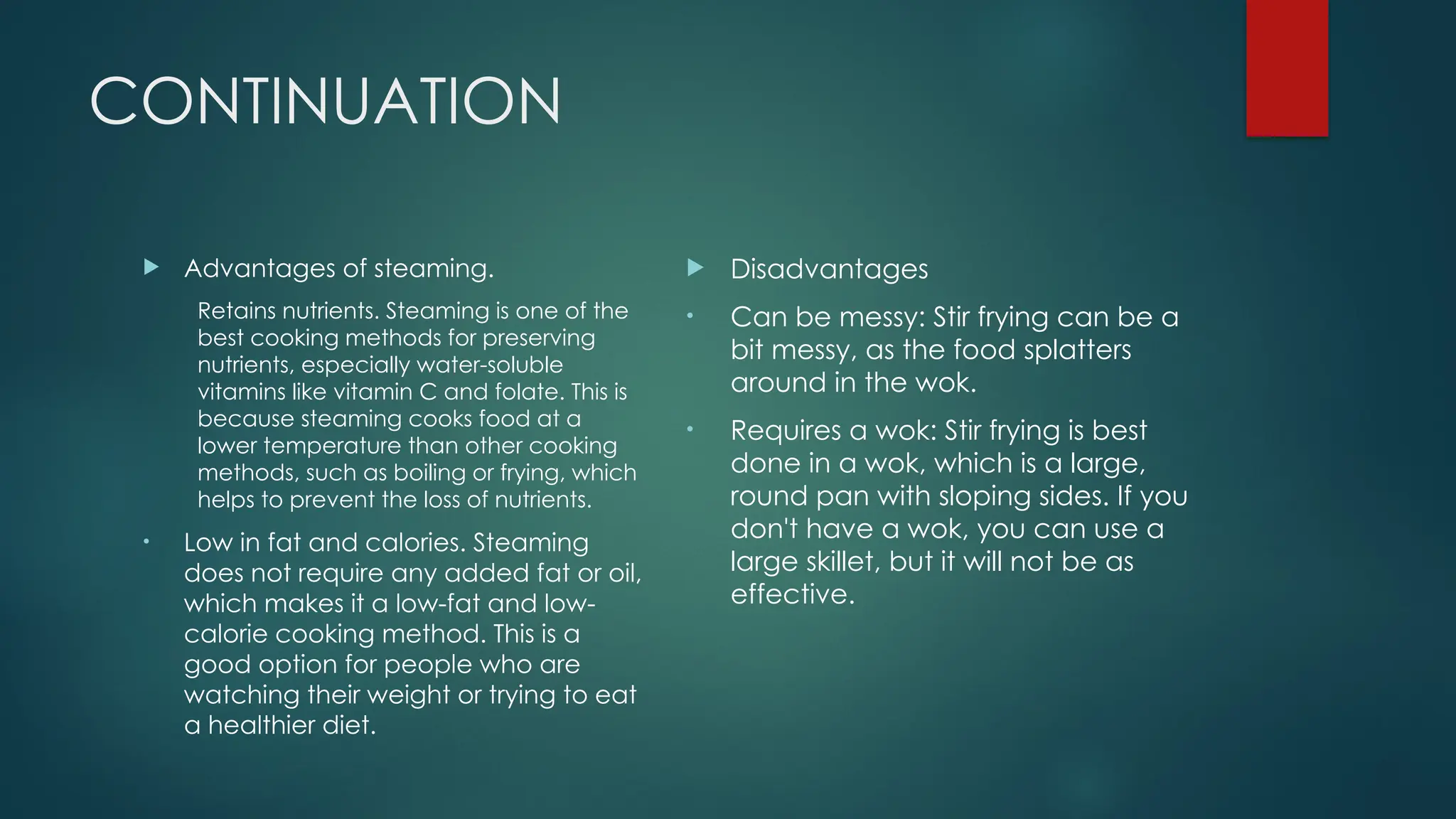 Food Preparation and safety cooking methods | PPTX