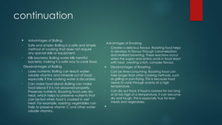 Food Preparation and safety cooking methods | PPTX