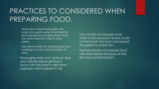 Food Preparation and safety cooking methods | PPTX
