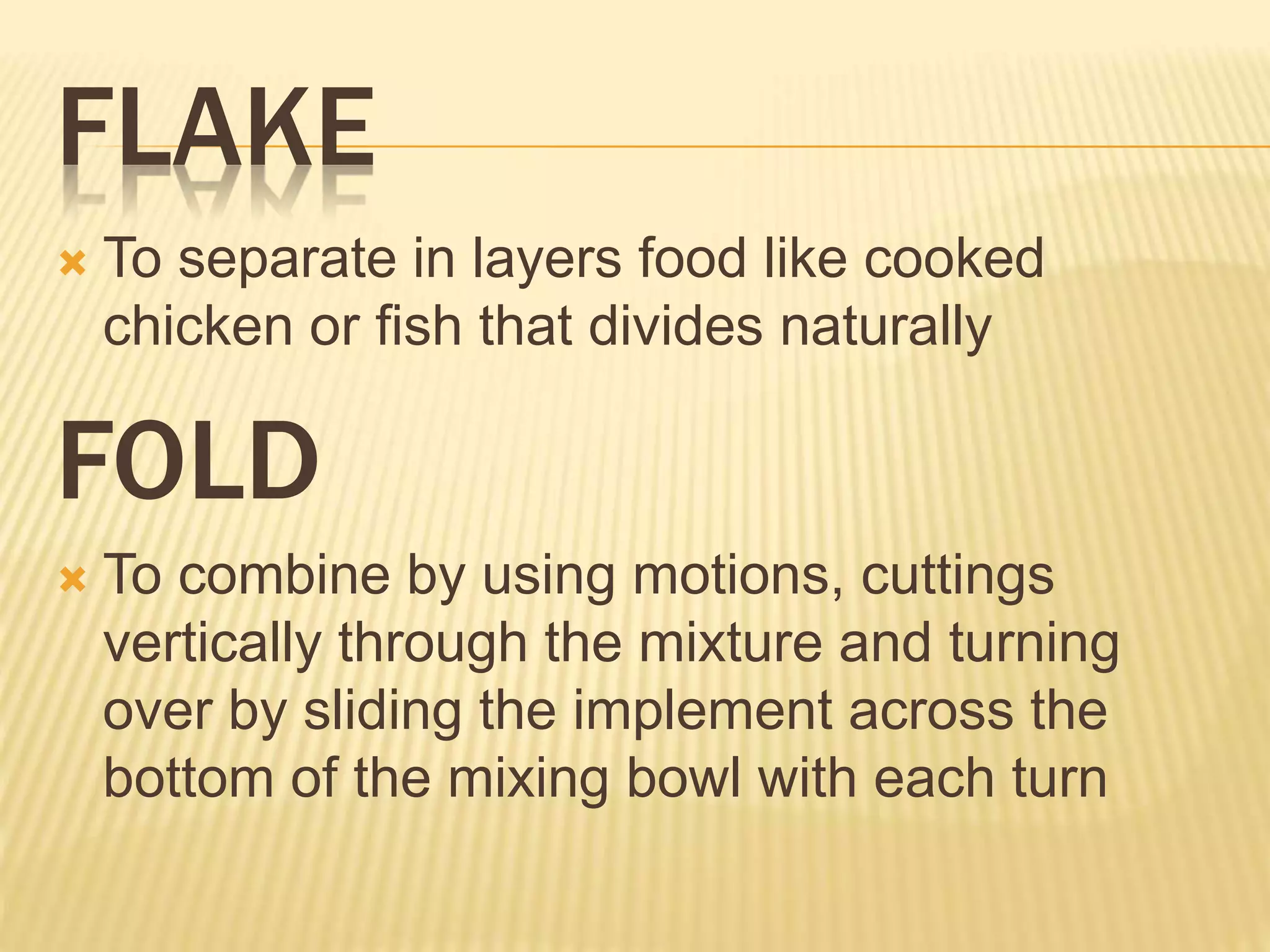 Food preparation terms | PPTX