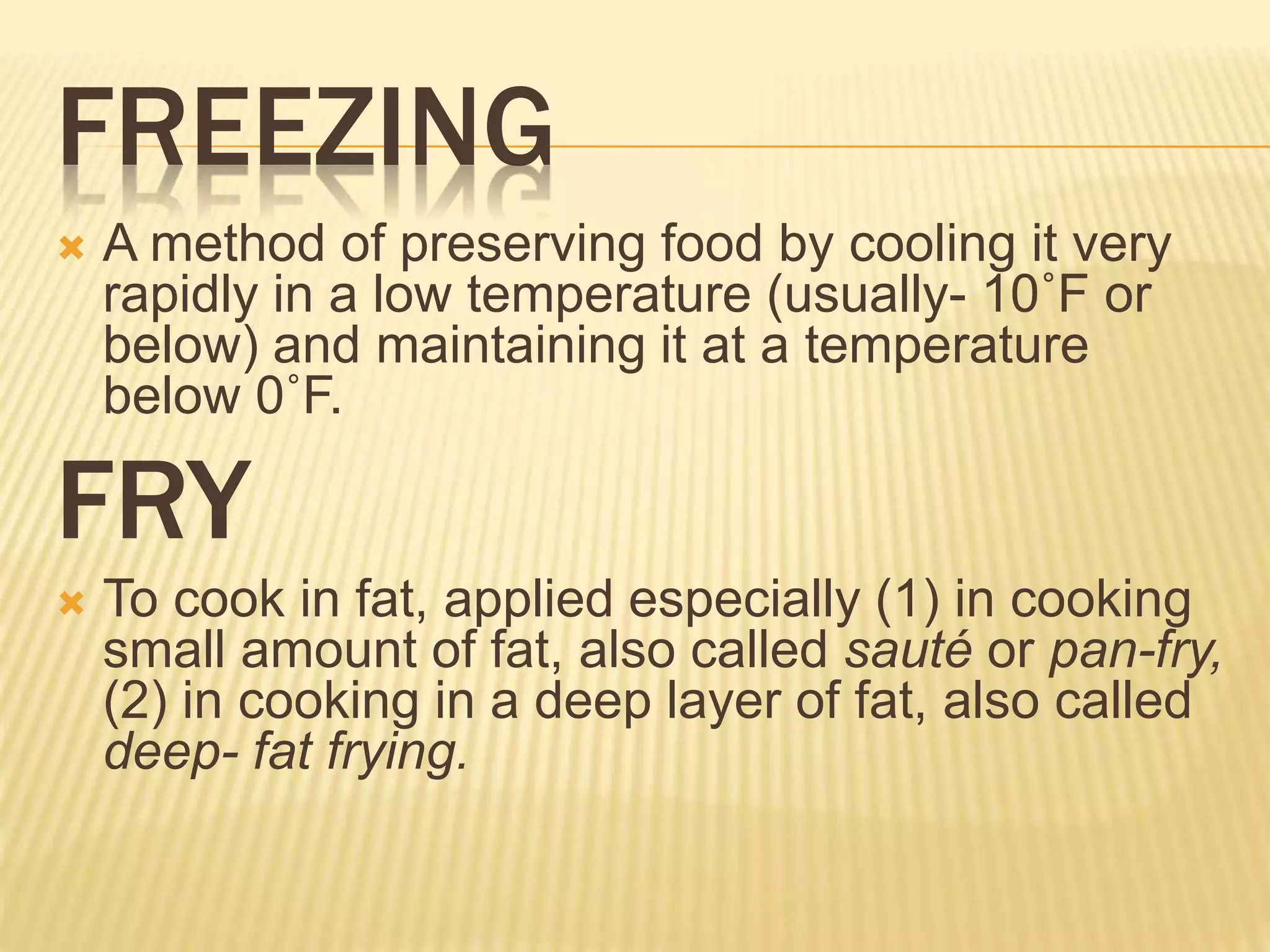 Food preparation terms | PPTX