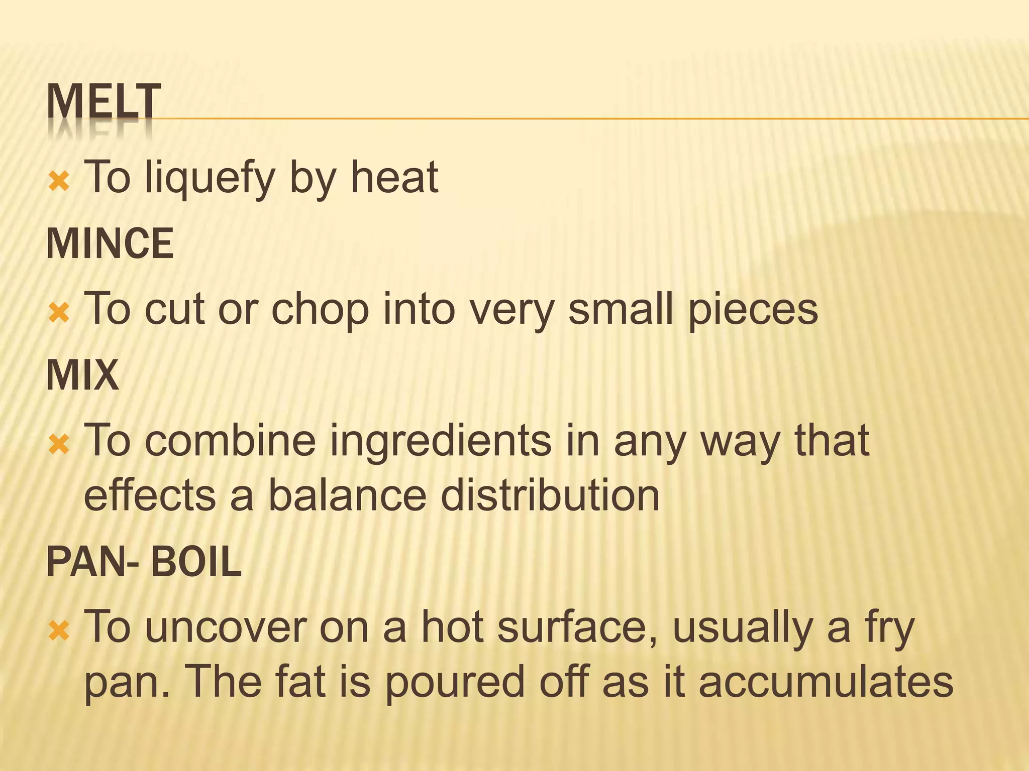 Food preparation terms | PPTX