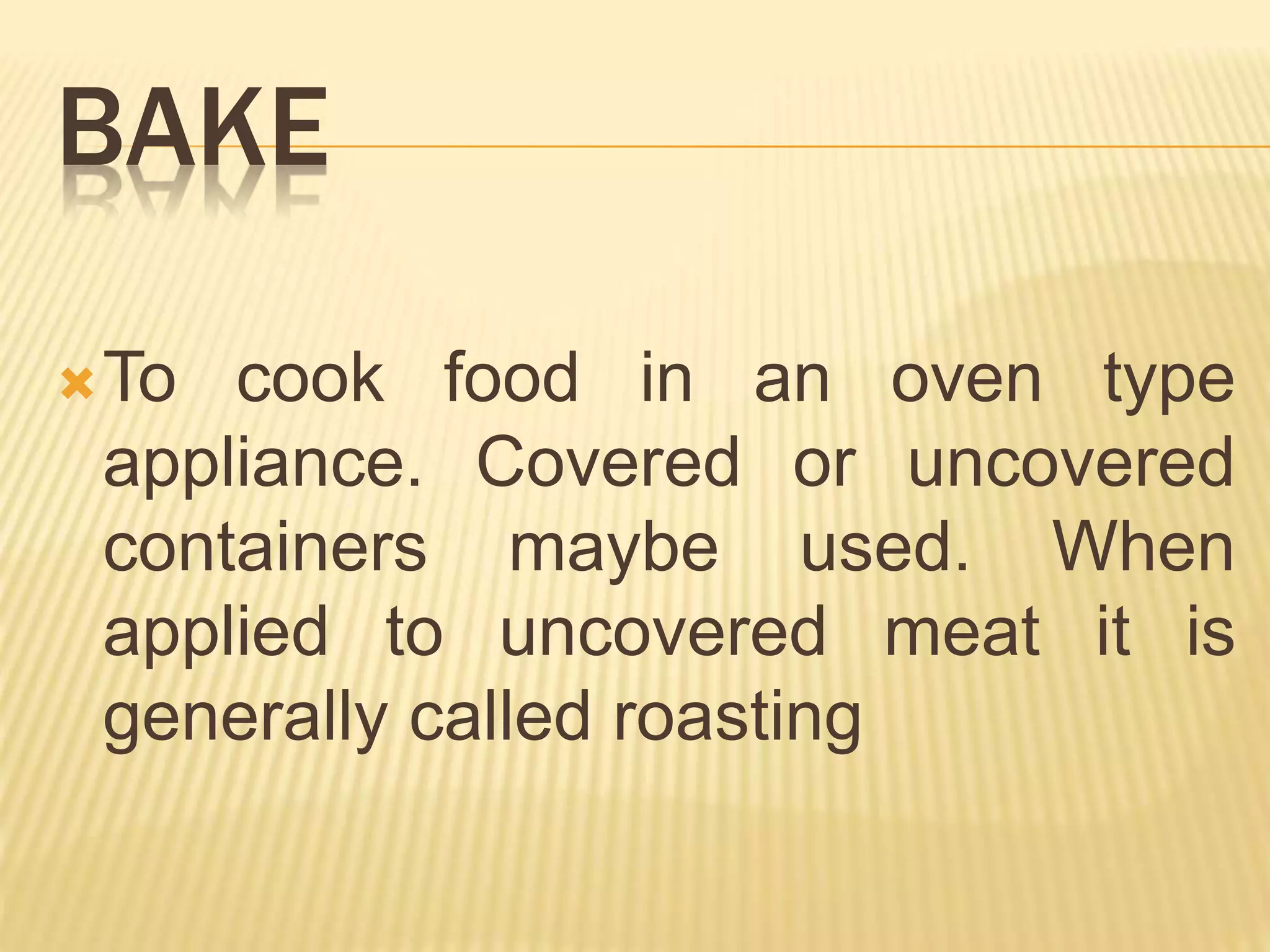 Food preparation terms | PPTX