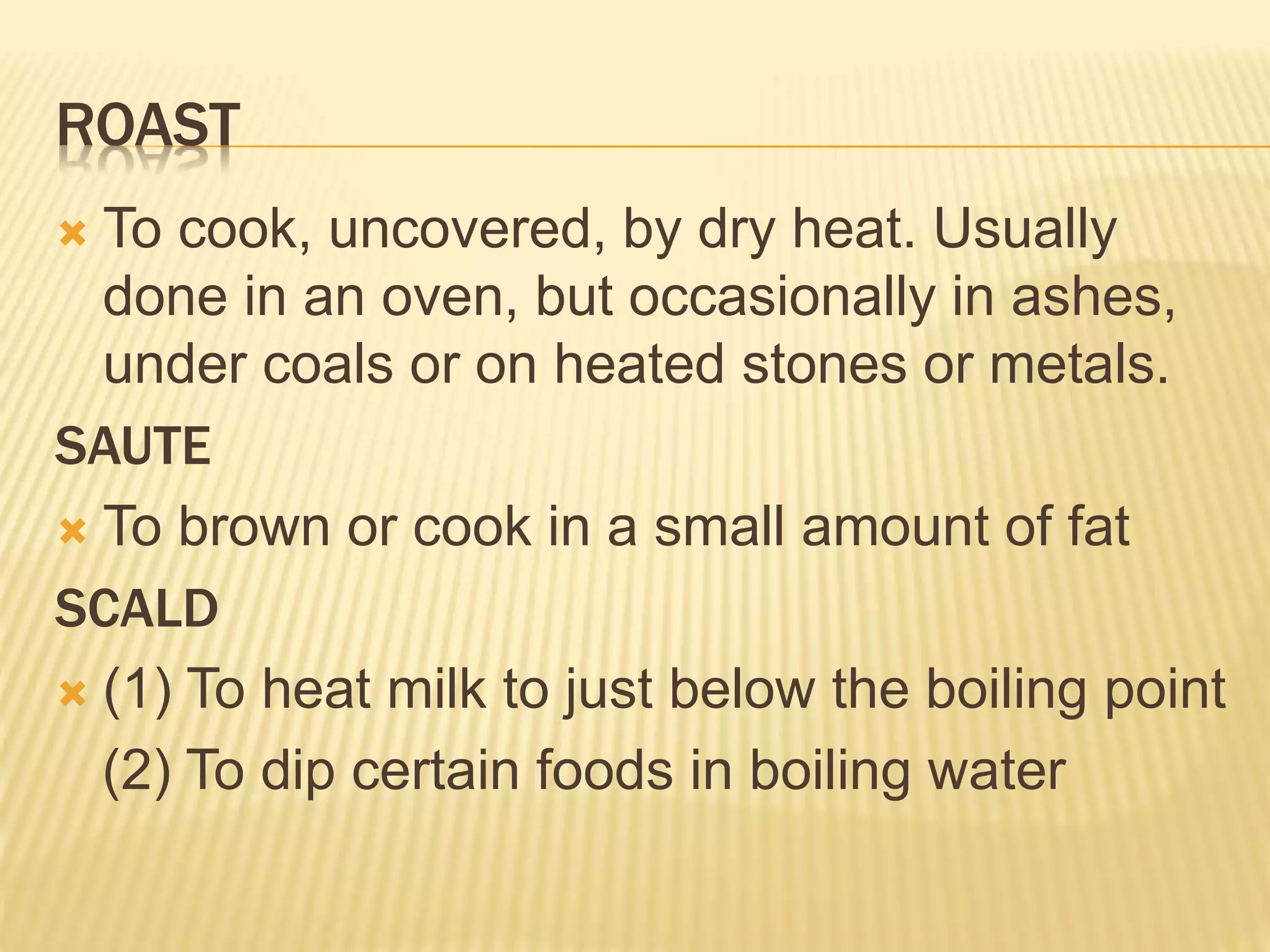 Food preparation terms | PPTX