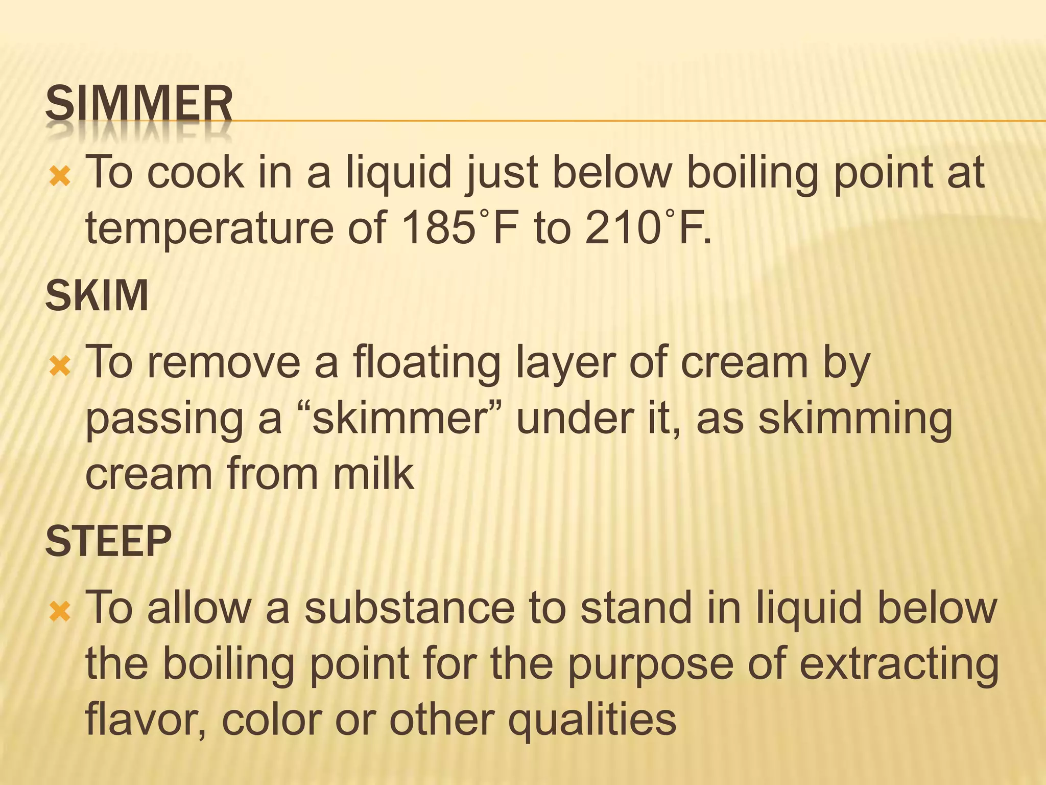 Food preparation terms | PPTX